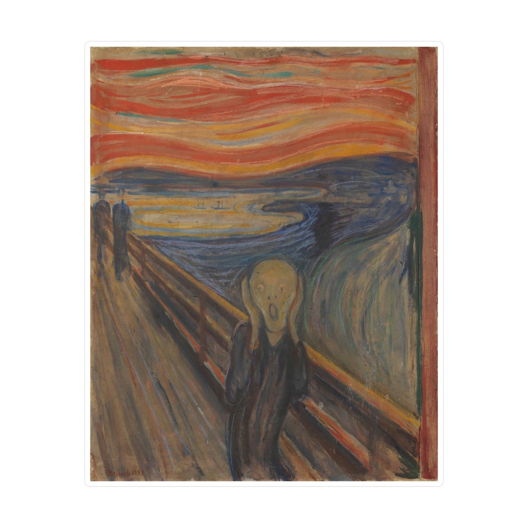 Edvard Munch, the Scream, Kiss-cut Vinyl Decals - Etsy