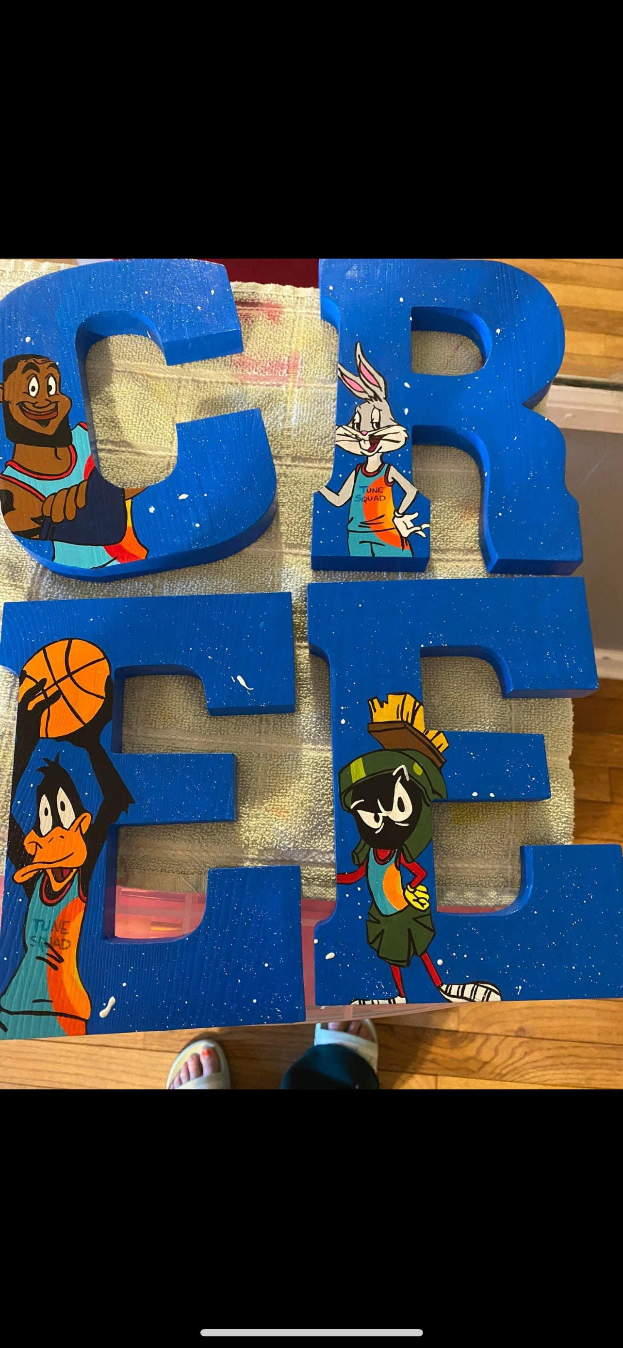 Hand Painted Space Jam Letters - Etsy
