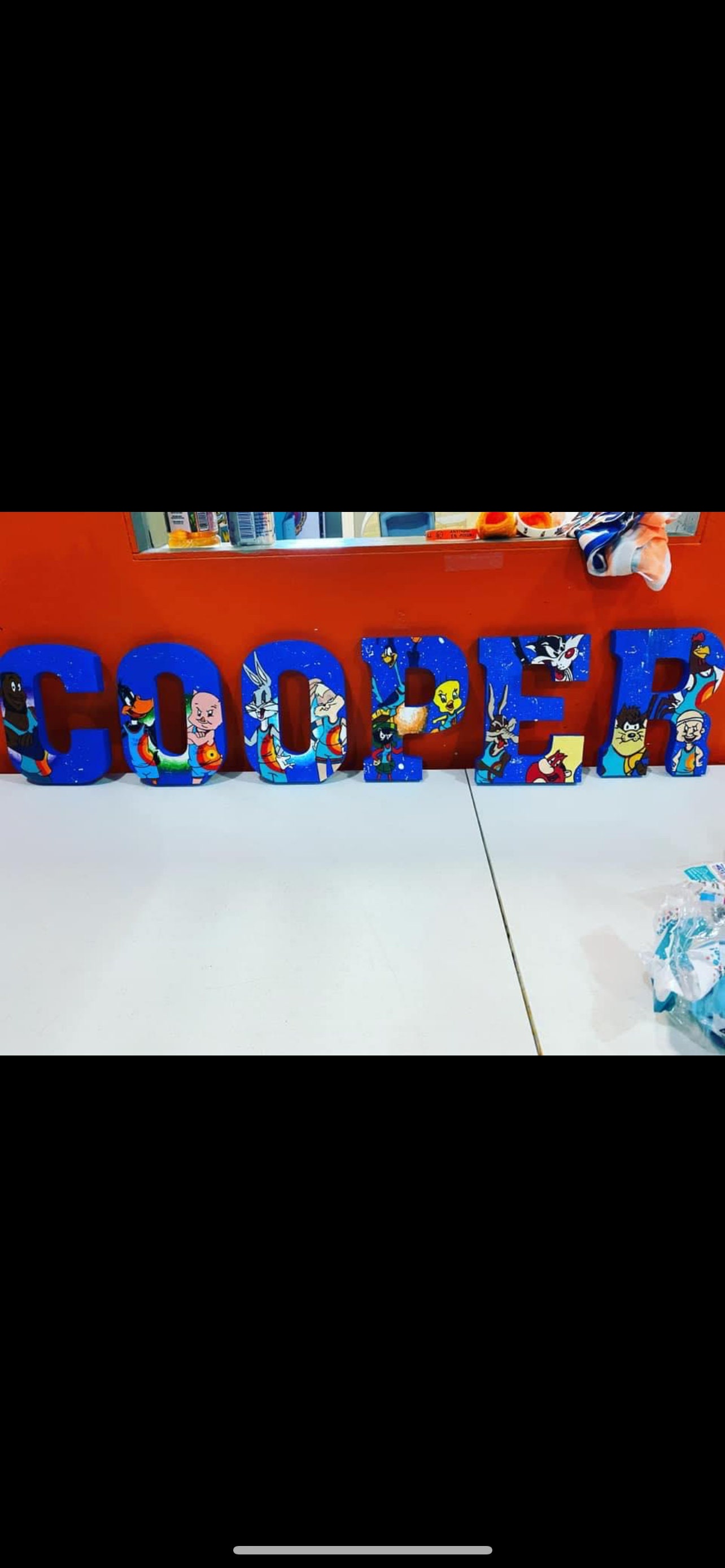 Hand Painted Space Jam Letters - Etsy