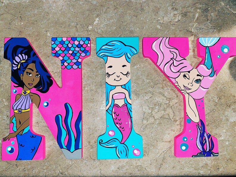 Hand Painted Animation Letters - Etsy