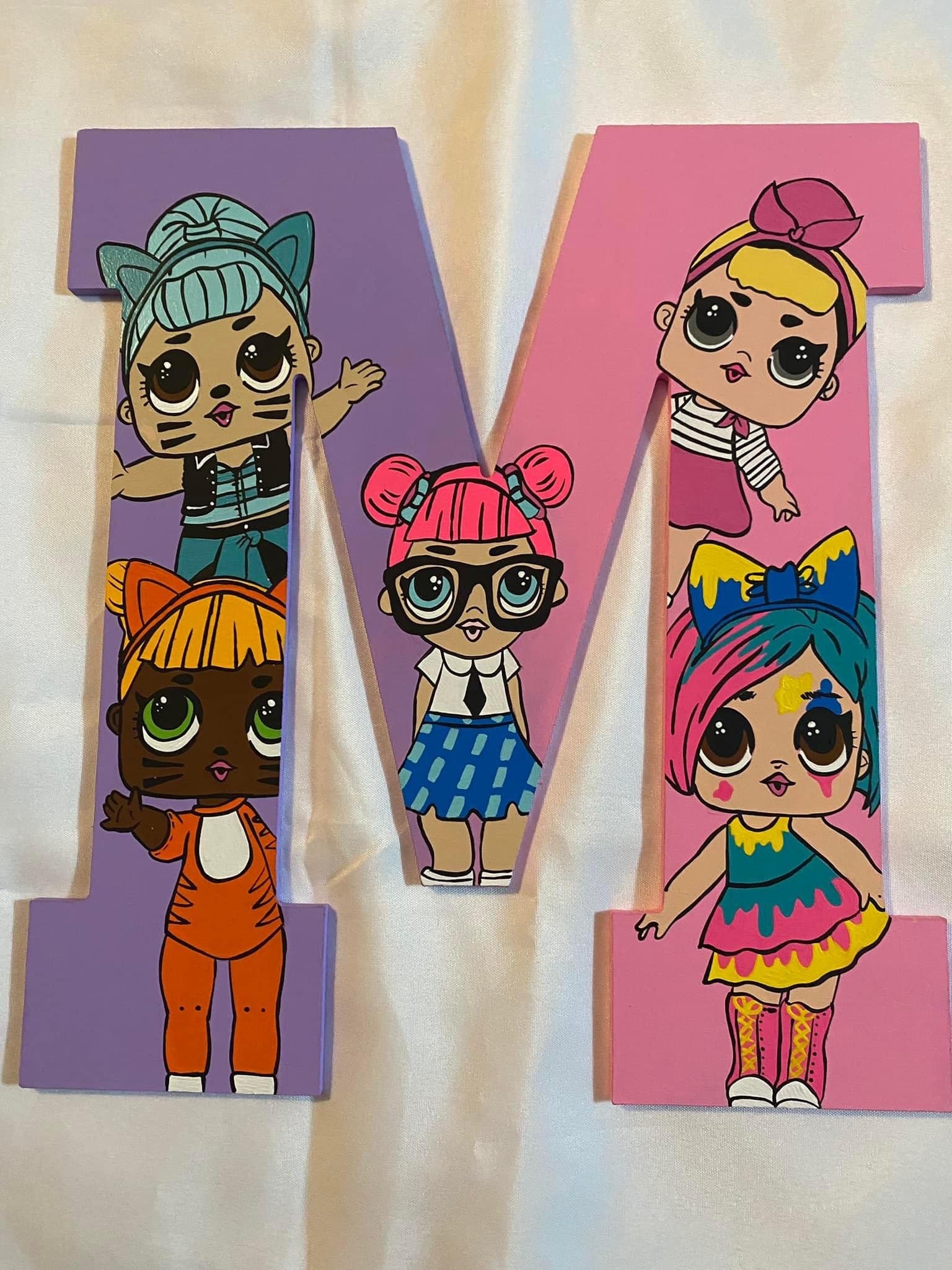 Hand Painted Animation Letters - Etsy