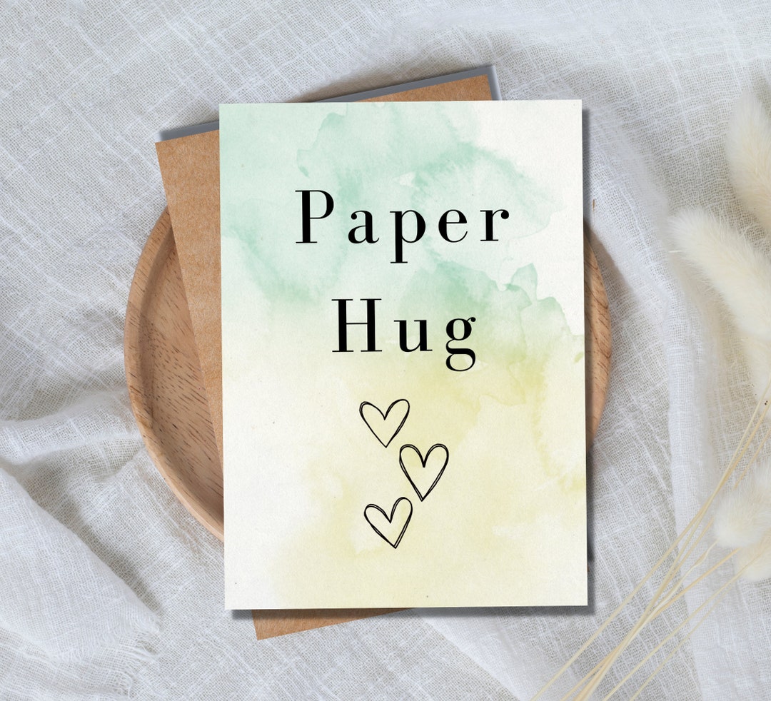 Paper Hug | Thinking of You | Greeting Card | Sending a Hug | Greeting Card | Long Distance ...