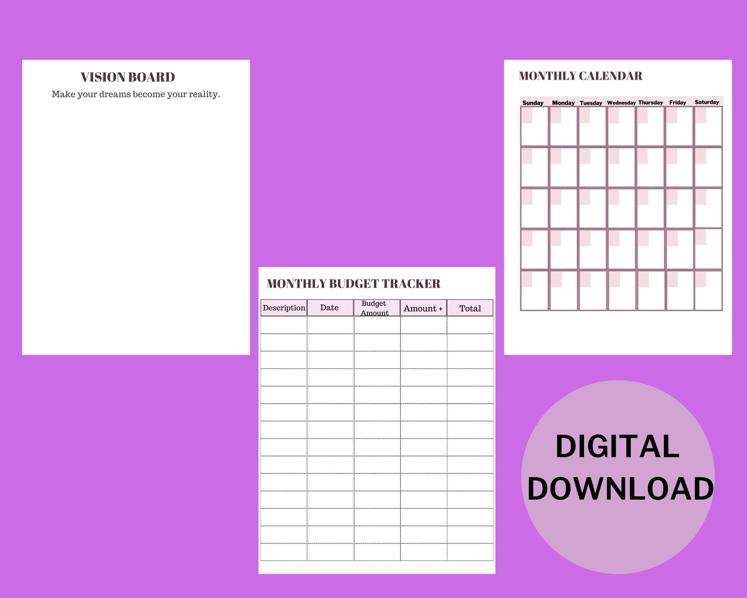 Digital and Printable BUDGET PLANNER - Etsy