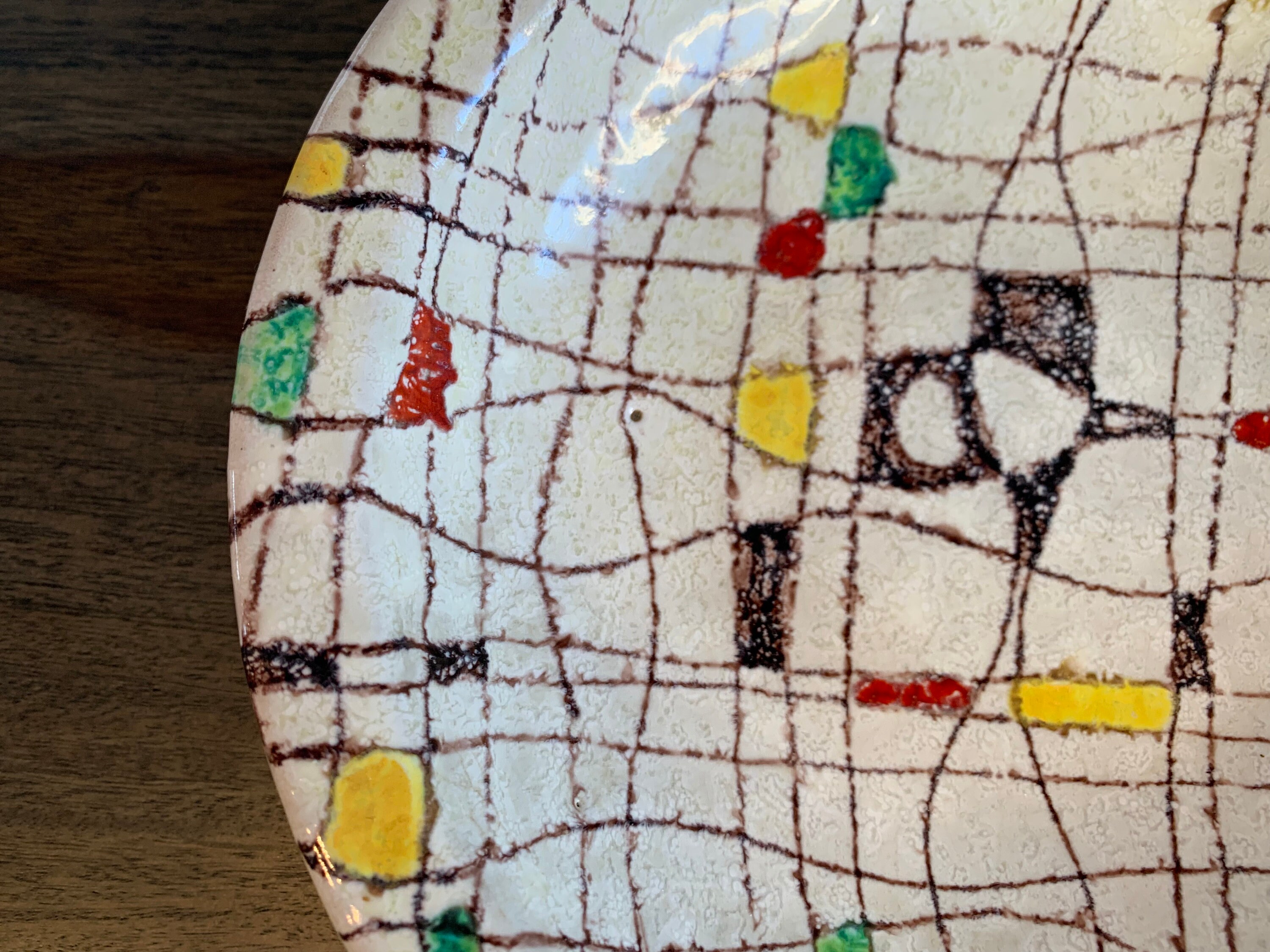 Bitossi Mondrian Bowl Made in Italy Signed C 241/21 Italy Handpainted ...