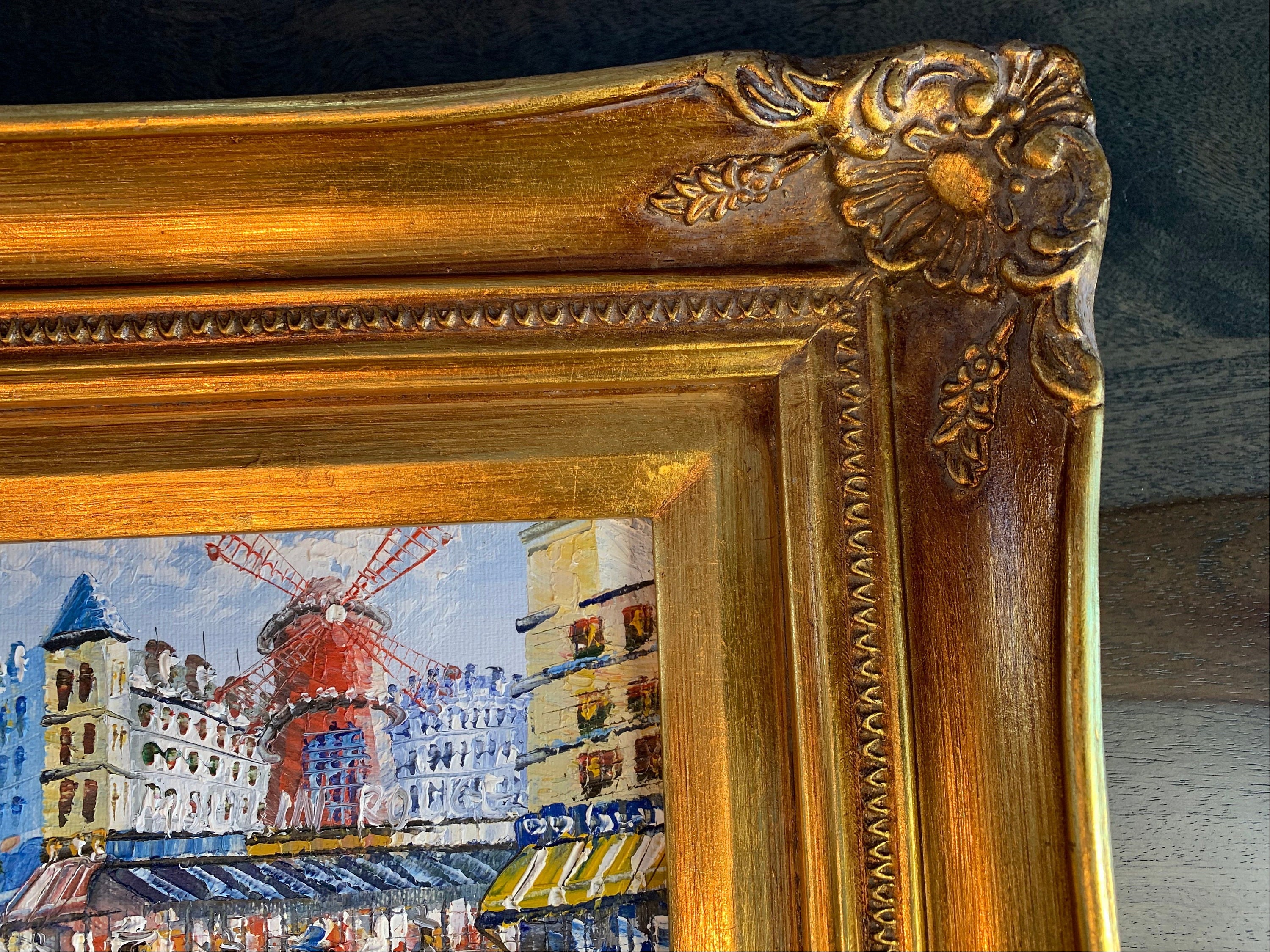 Moulin Rouge Paris Signed Oil Painting on Canvas Vintage Paris ...