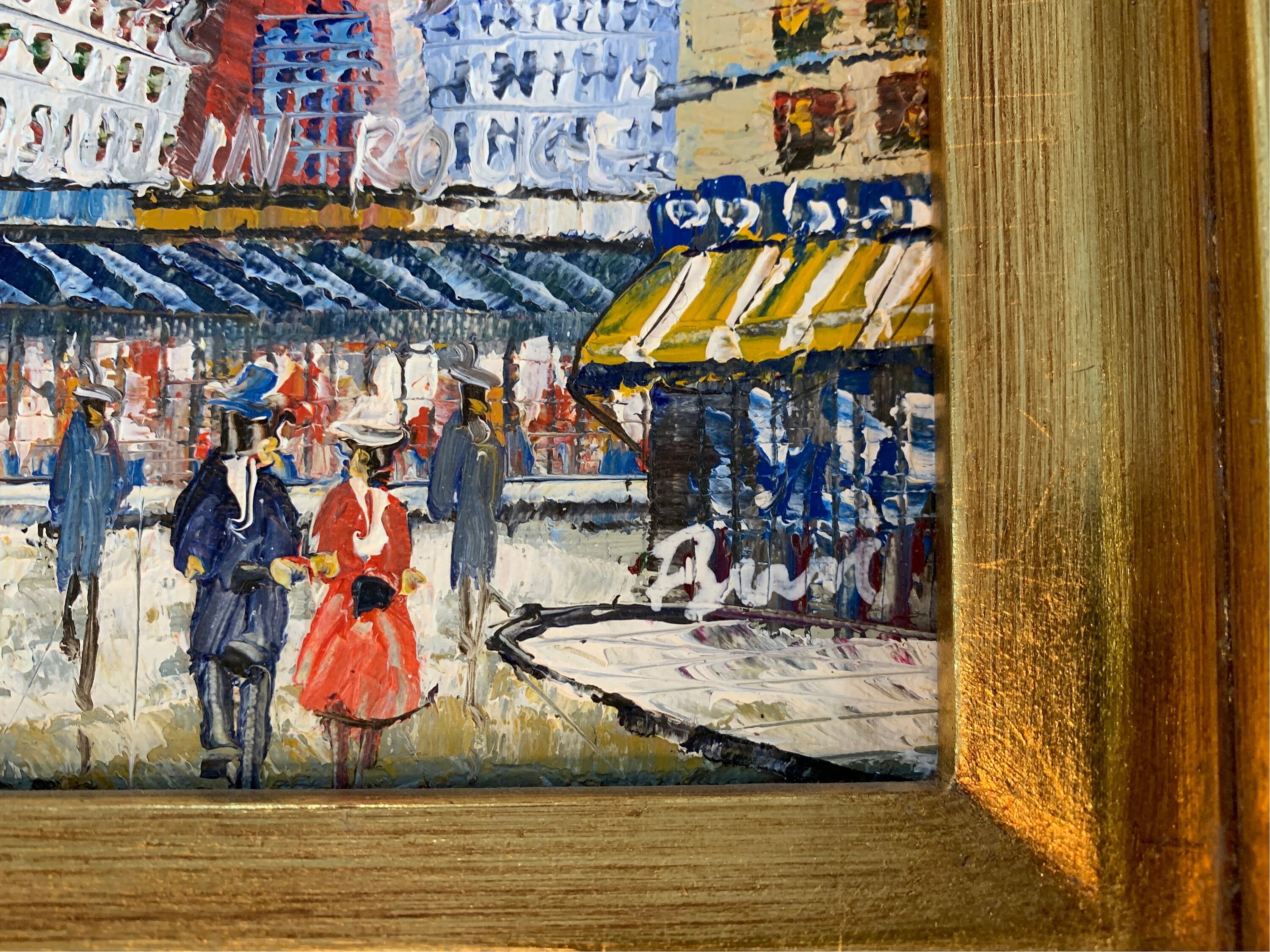 Moulin Rouge Paris Signed Oil Painting on Canvas Vintage Paris ...