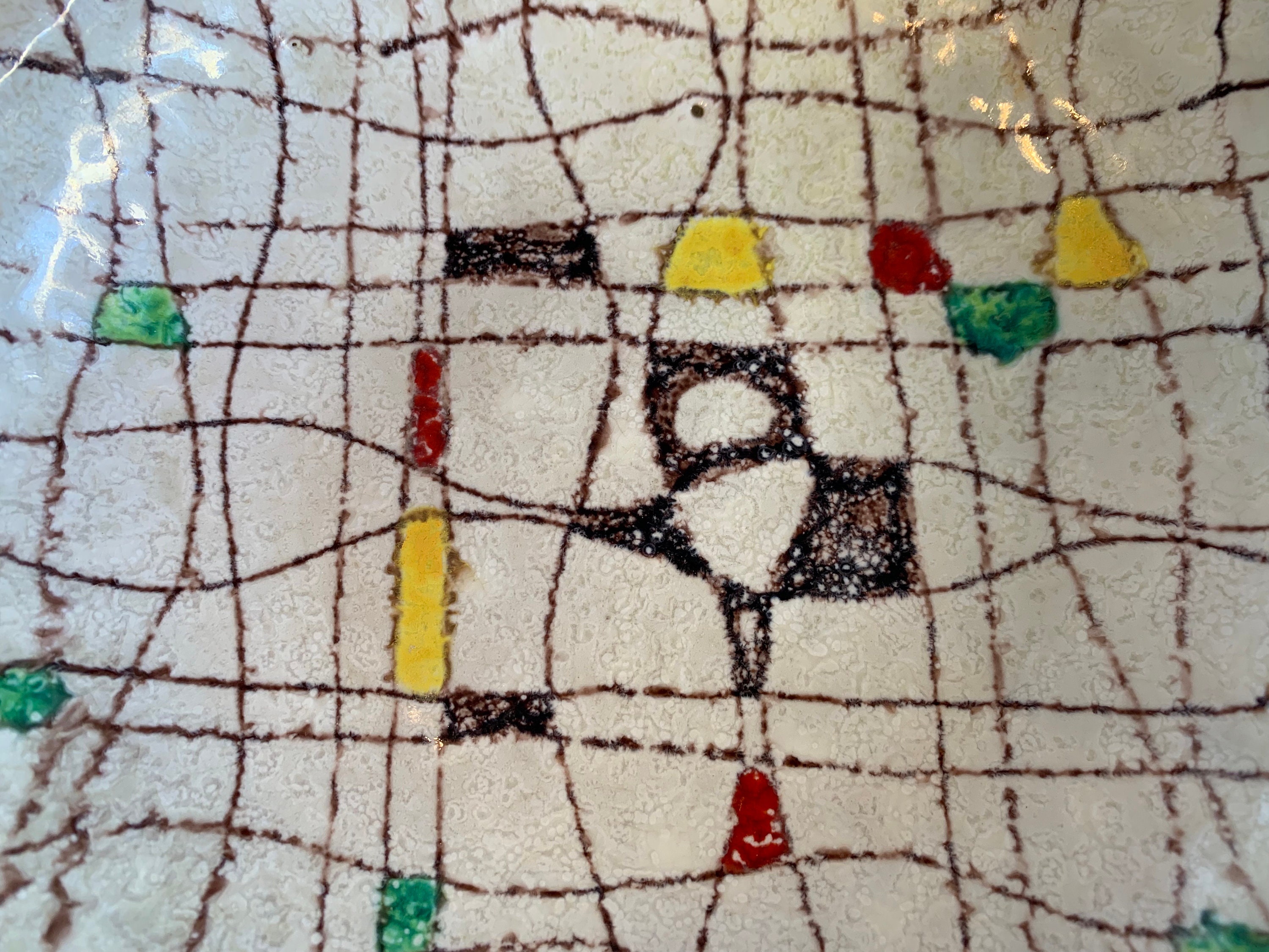 Bitossi Mondrian Bowl Made in Italy Signed C 241/21 Italy Handpainted ...