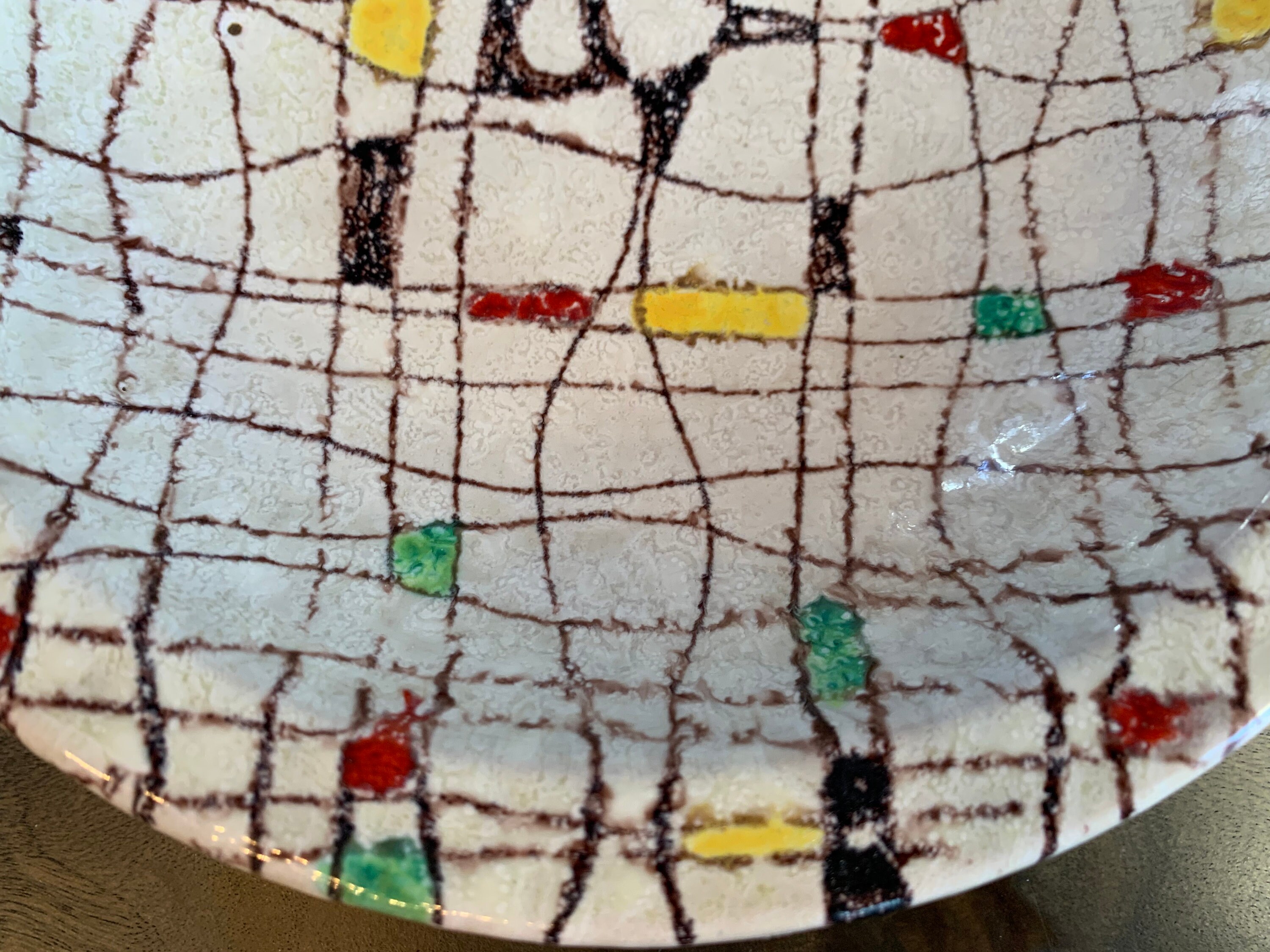 Bitossi Mondrian Bowl Made in Italy Signed C 241/21 Italy Handpainted ...