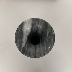 Dark Gray Marble Vase Vintage - Etsy