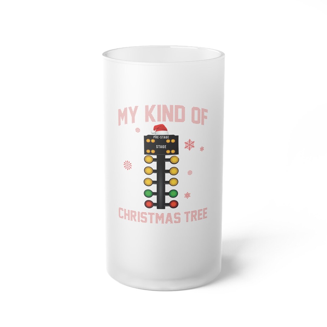 My Kinda Christmas Tree Frosted Glass Beer Mug - Etsy