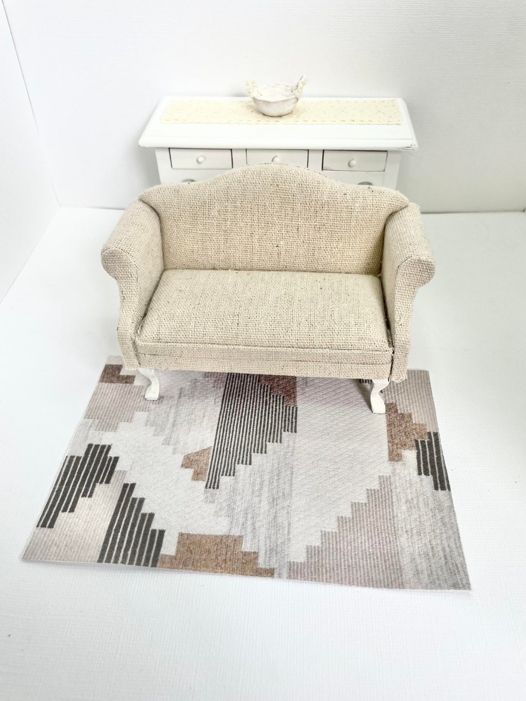 Modern Geometric Dollhouse Rug - Etsy