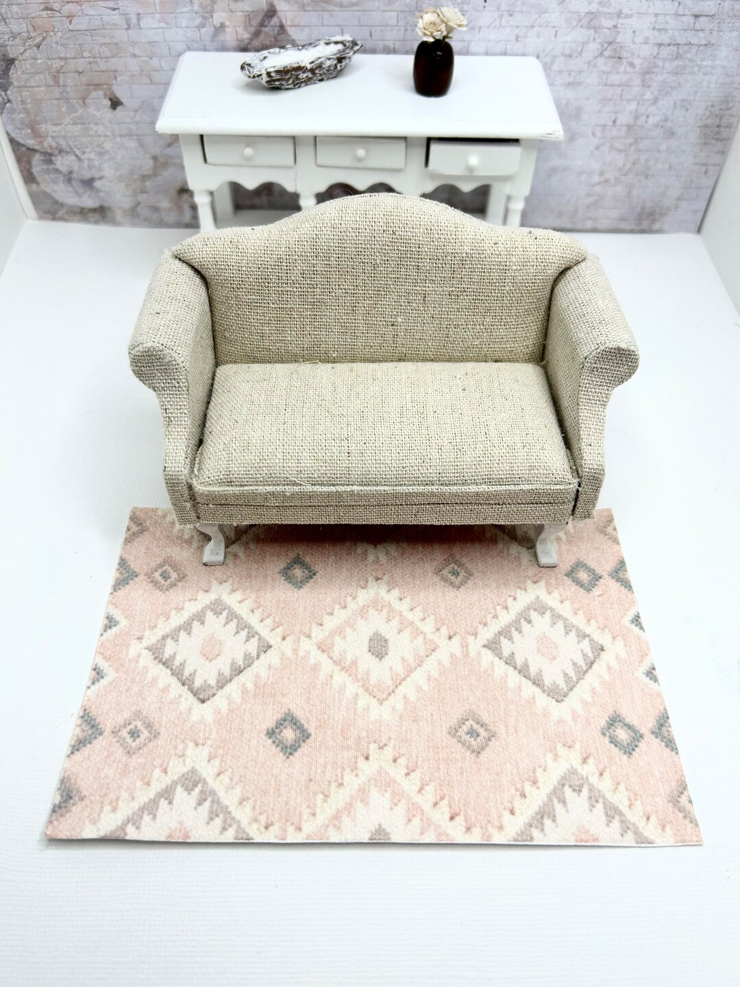 Pink Boho Dollhouse Rug - Etsy