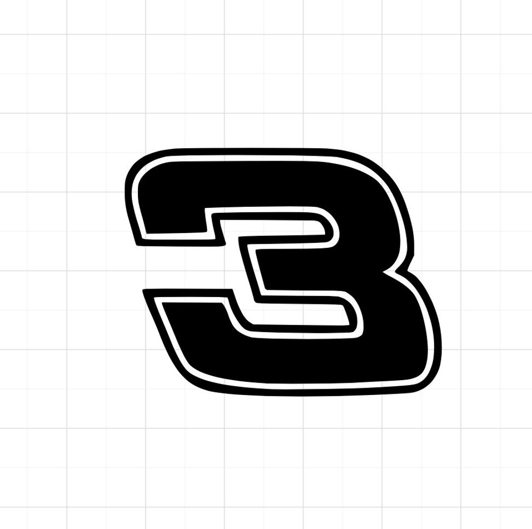Dale Earnhardt 3 Decal - Etsy