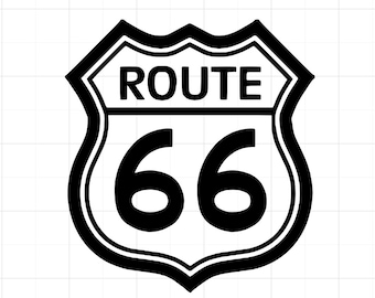 Route 66 Vinyl Die Cut Decal Outline various Sizes - Etsy