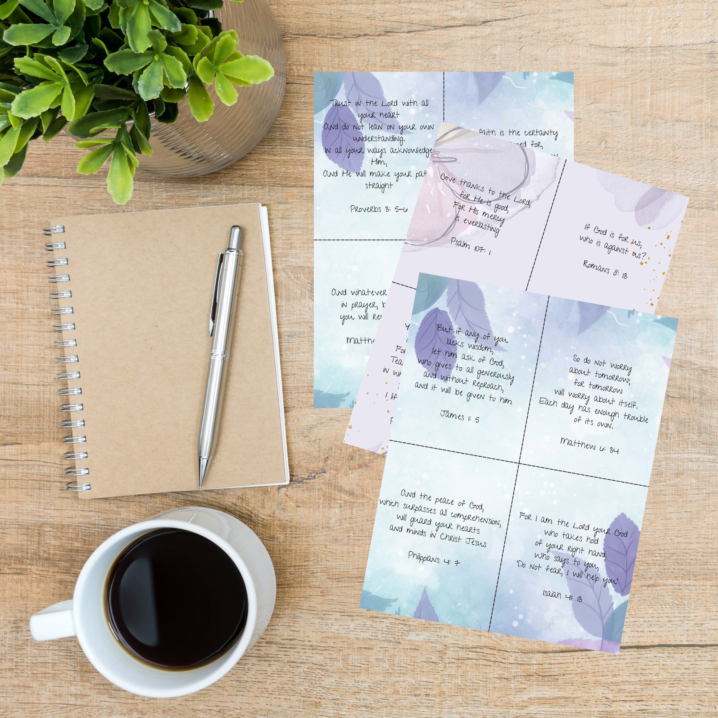 Bible Scripture Cards Digital Download, Bible Verse Card Deck ...