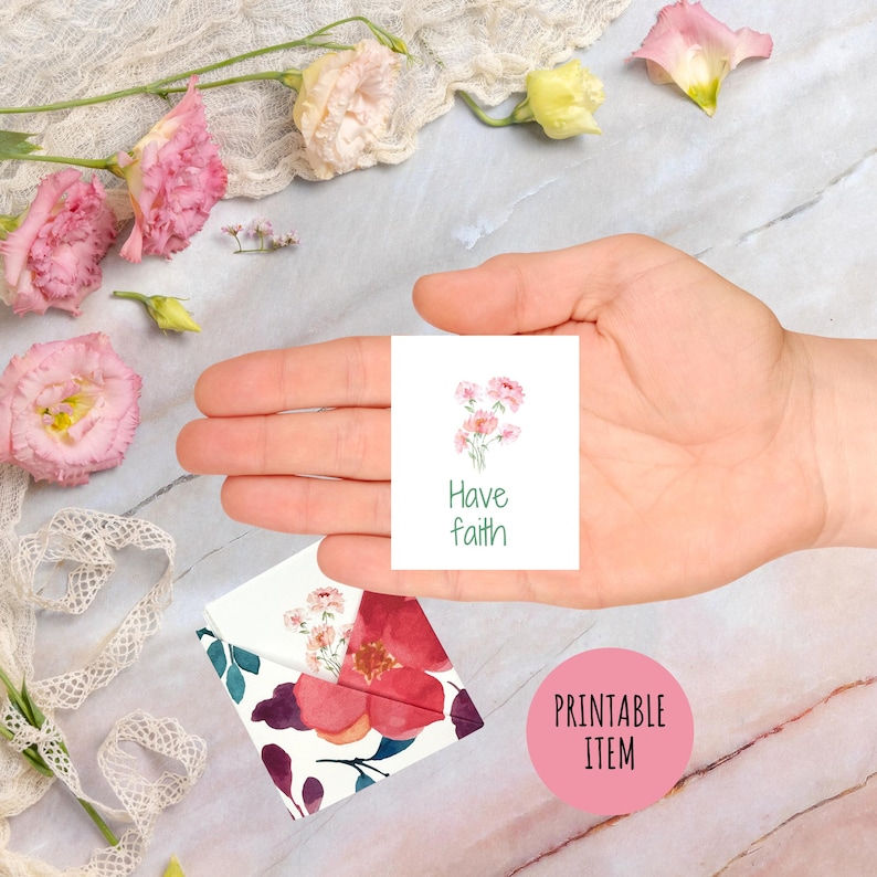 Miniature Bible Scripture Cards, Catholic Faith Note, Mini Bible Verse ...