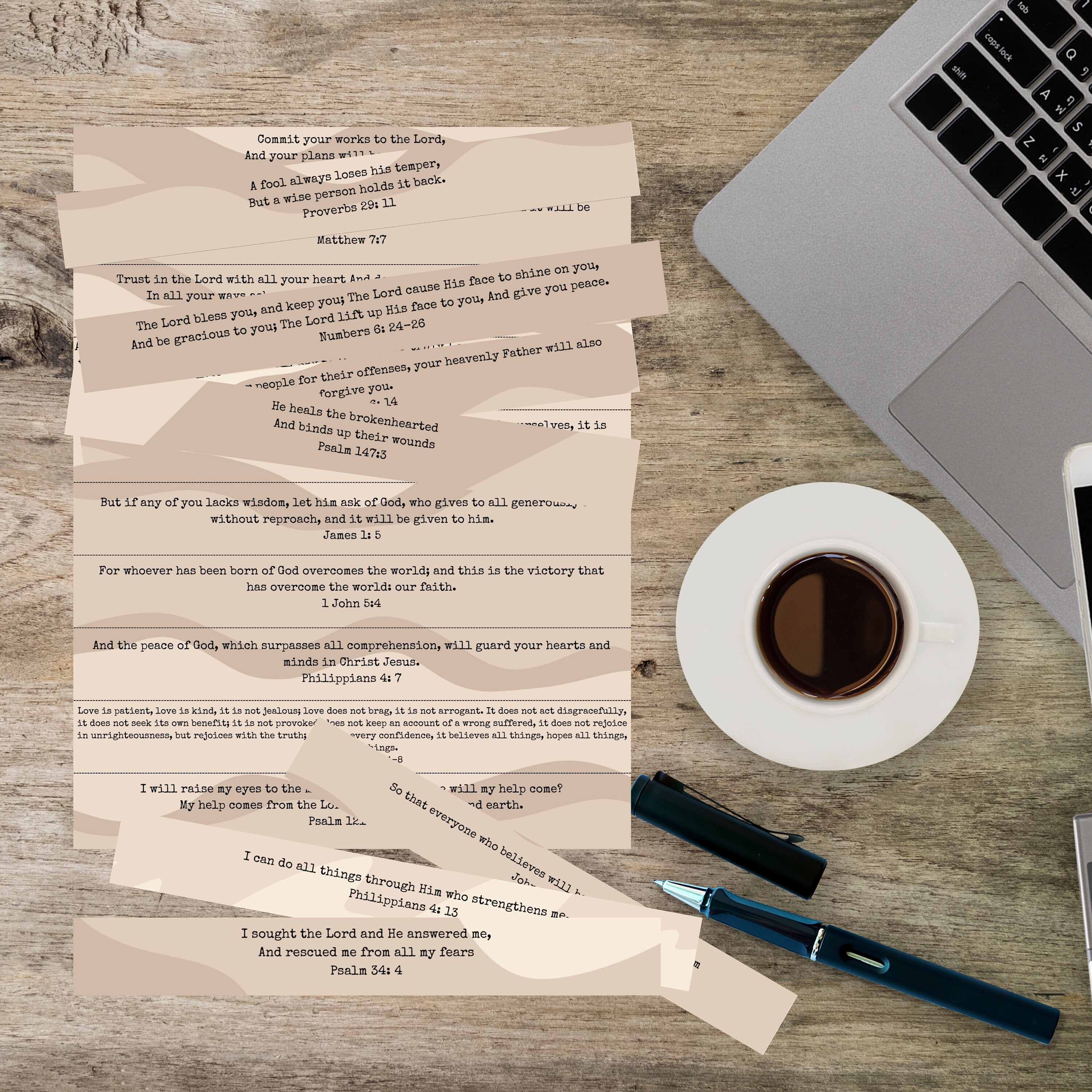 100 Scripture Jar Kit, Printable Bible Verse PDF, Inspiration Christian ...