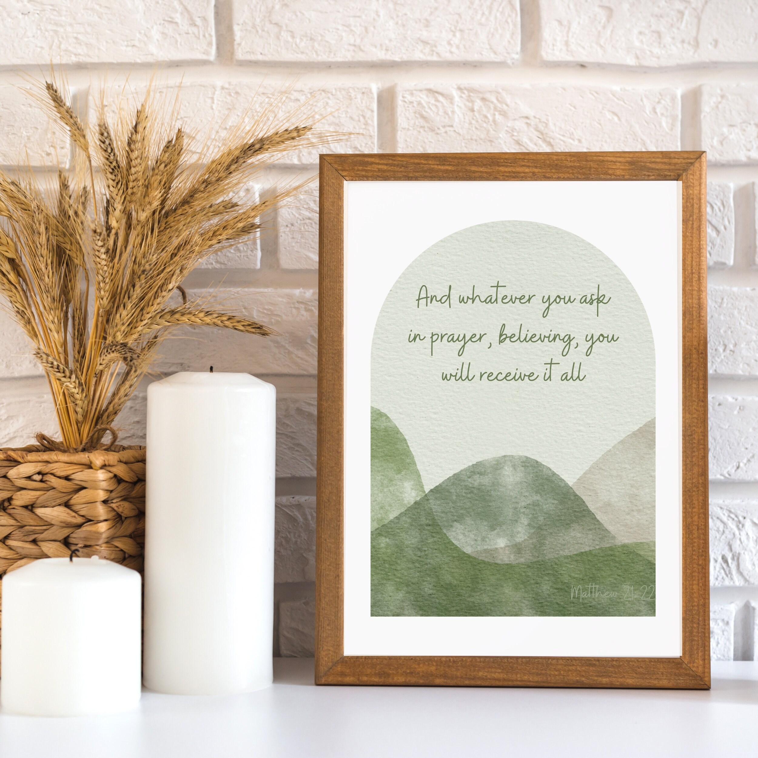 Bible Verse Wall Art Religious Home Decor Christian Scripture Printable ...