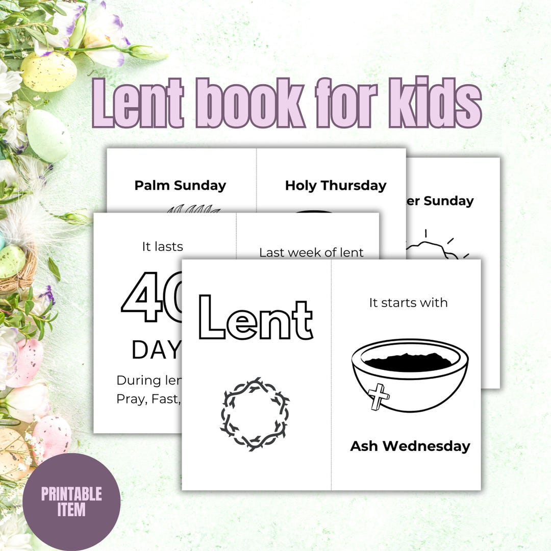 Lent for Kids Printable Holy Week Activity Ash Wednesday Coloring ...