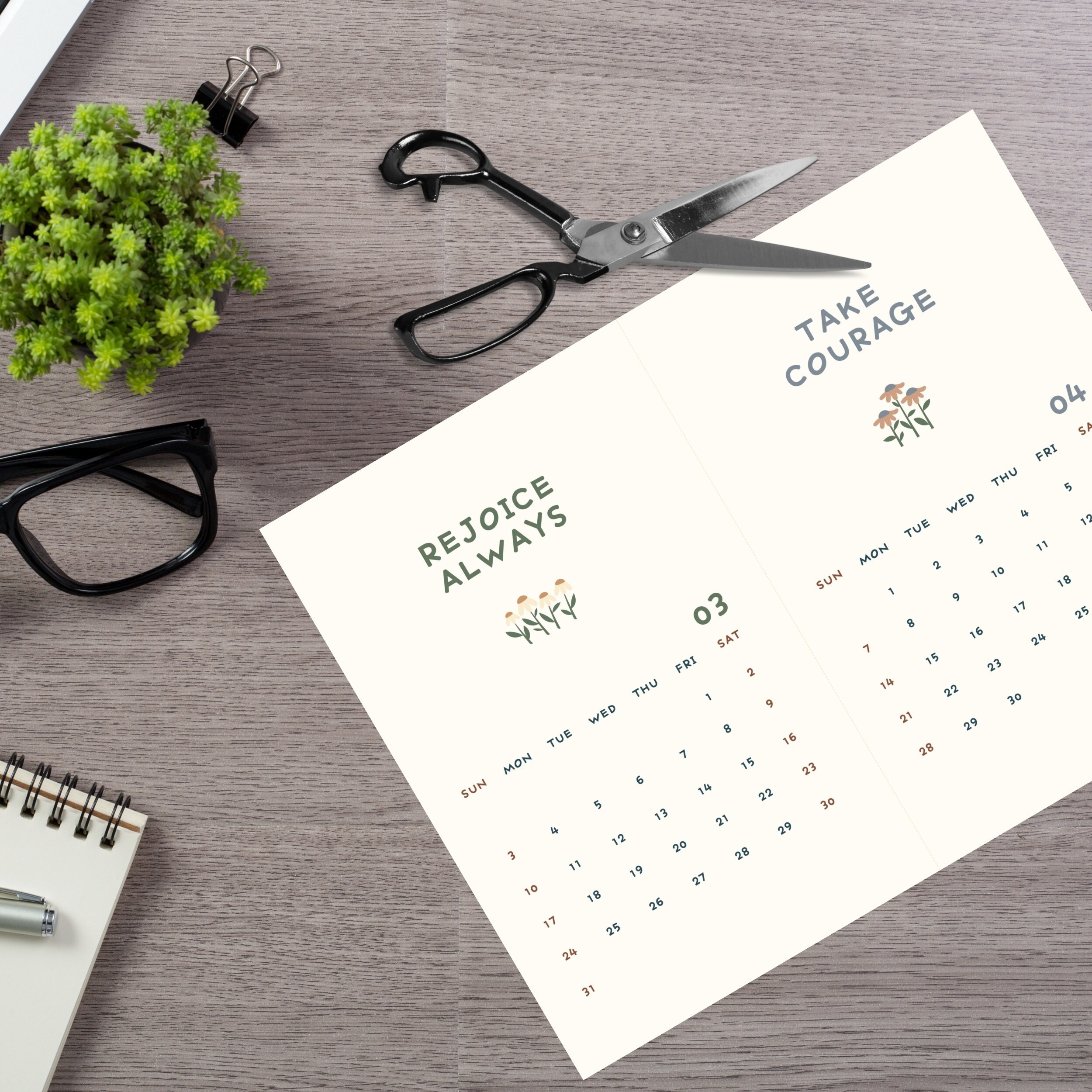 God's Way Printable Christian Calendar 2024, Bible Verse Monthly ...