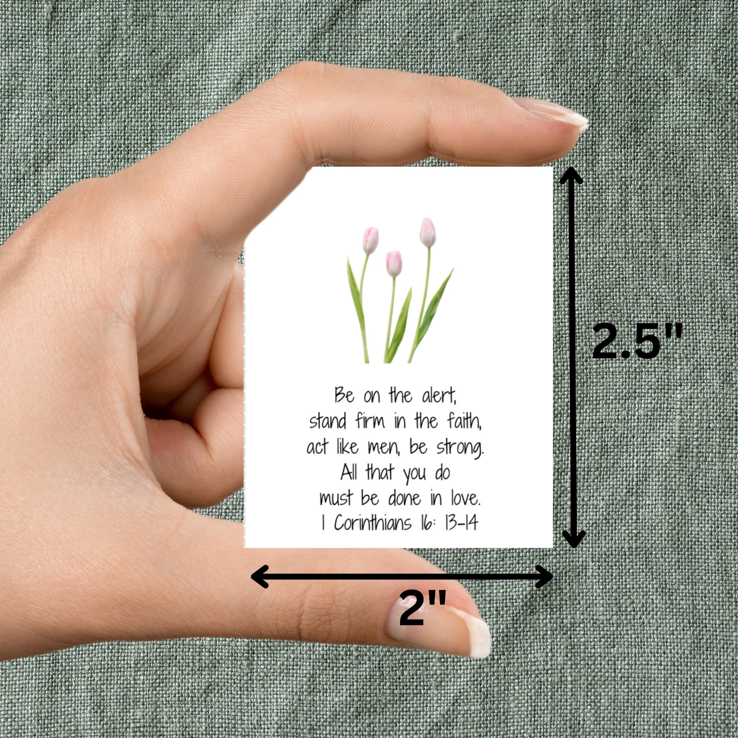 Miniature Bible Scripture Cards, Catholic Faith Note, Mini Bible Verse ...