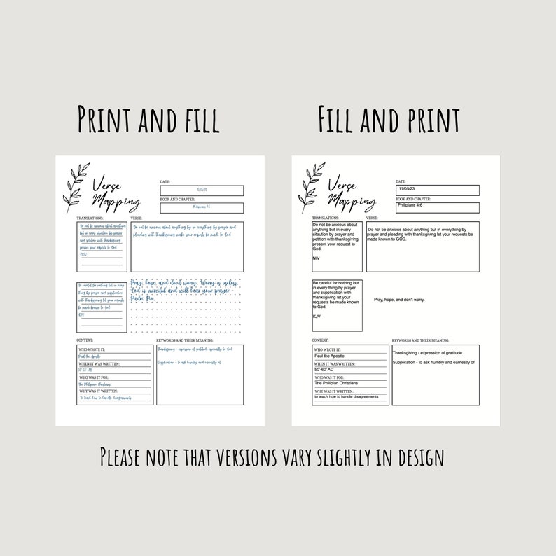 Bible Verse Mapping Printable, Bible Study Digital Planner, Bible Verse ...