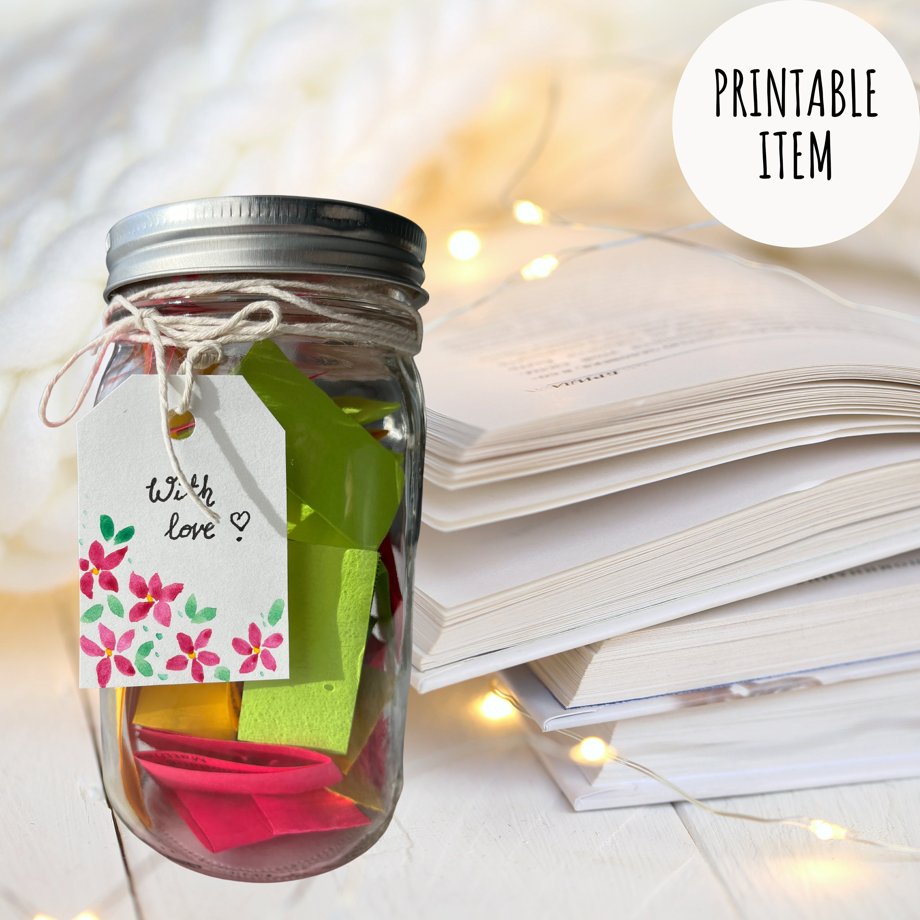 100 Scripture Jar, Printable Bible Verse, Inspiration Christian Gifts ...