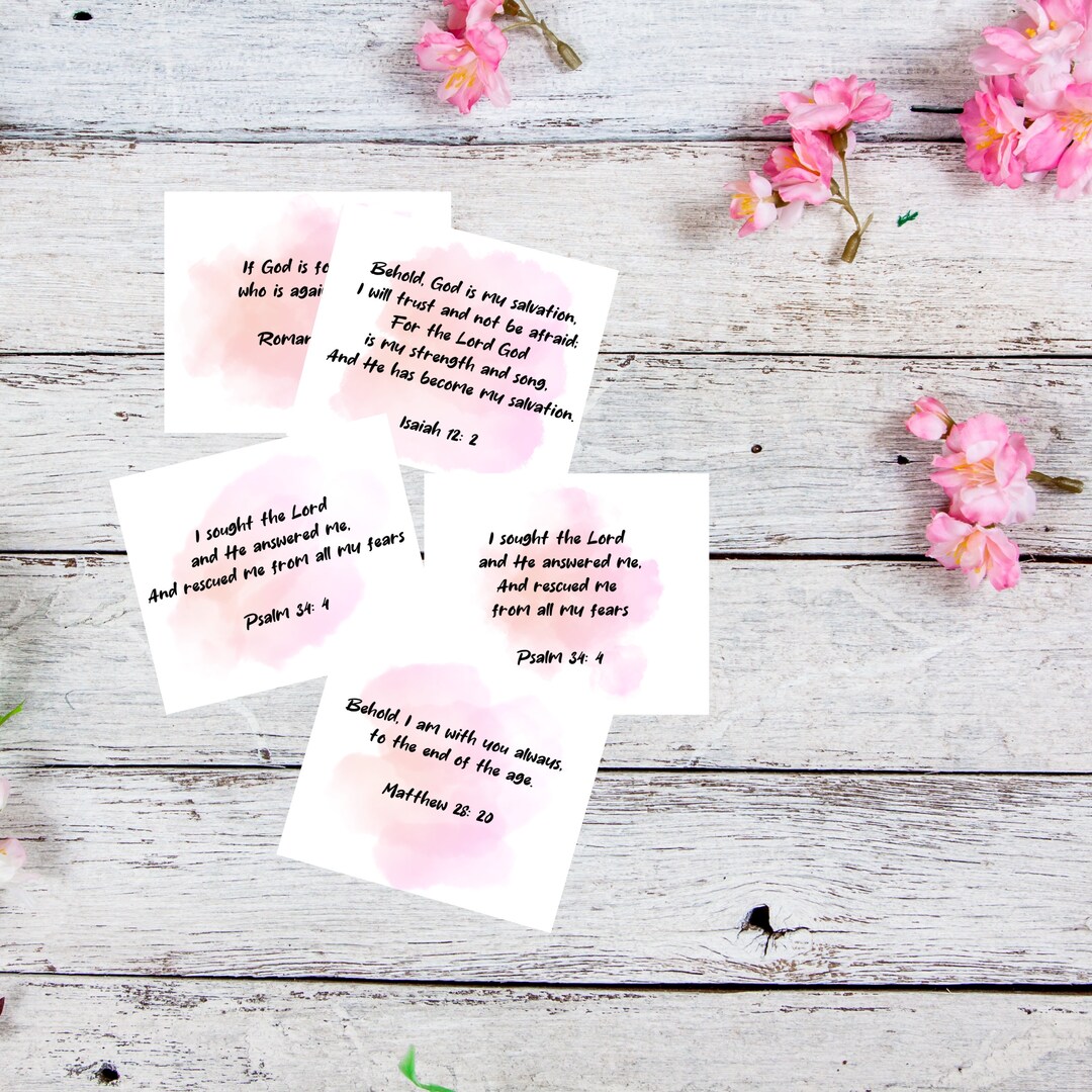 Printable Prayer Cards, Bible Scripture Cards Digital Download, Bible ...