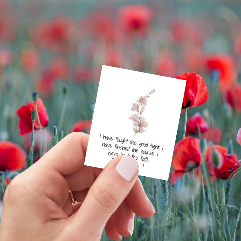 Miniature Bible Scripture Cards, Catholic Faith Note, Mini Bible Verse ...