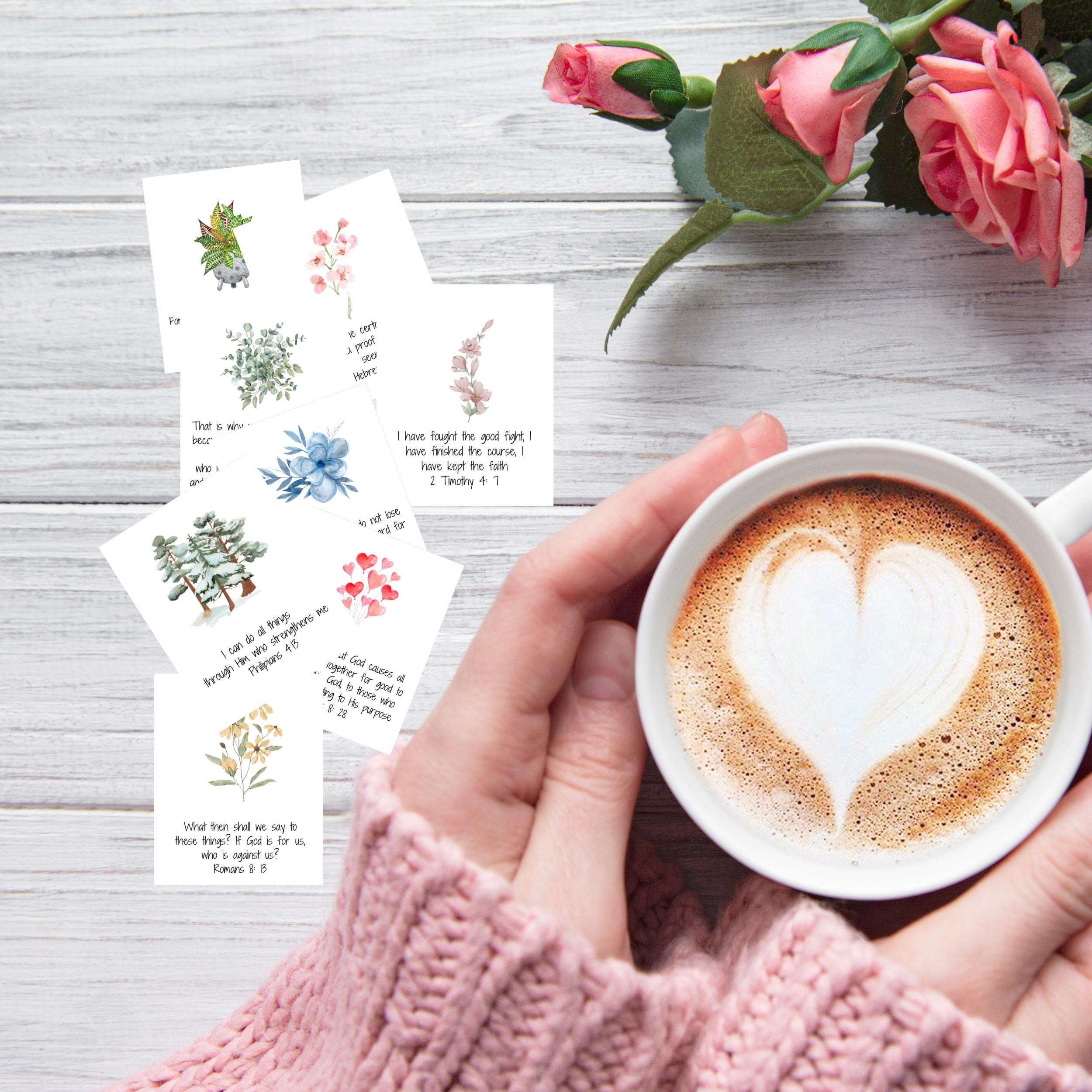 Miniature Bible Scripture Cards, Catholic Faith Note, Mini Bible Verse ...