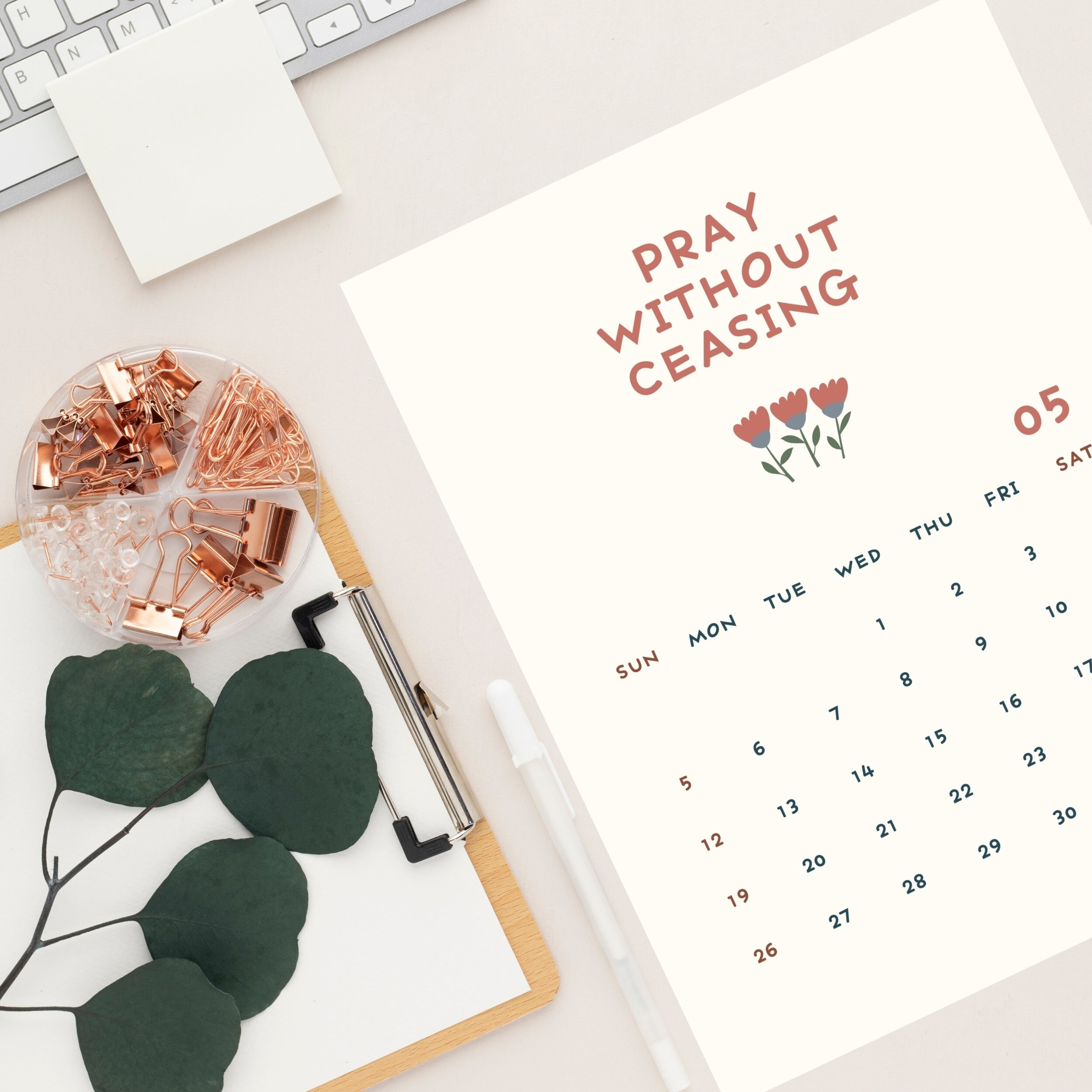 2024 Scripture Digital Download Calendar, Bible Verse Monthly Planner ...