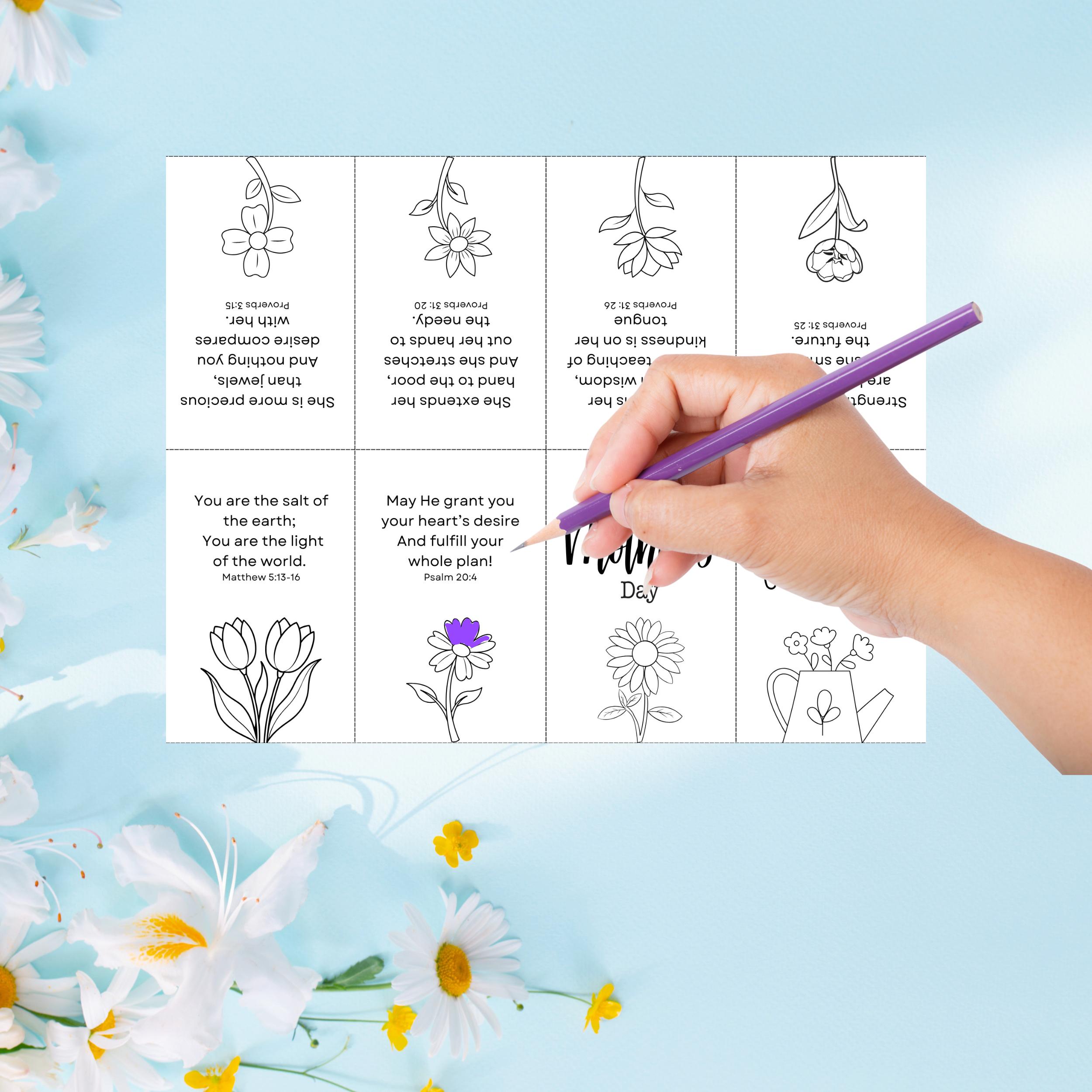 Bible Verse Zine Printable Birthday Gift From Kid Coloring Book ...