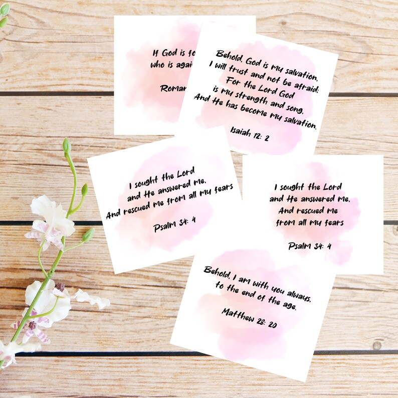 Printable Prayer Cards, Bible Scripture Cards Digital Download, Bible ...