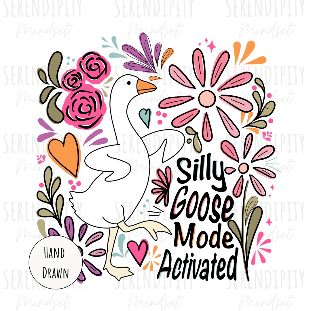 Silly Goose Png Files Floral Design Png Doodle Flower Clipart Joy Png ...