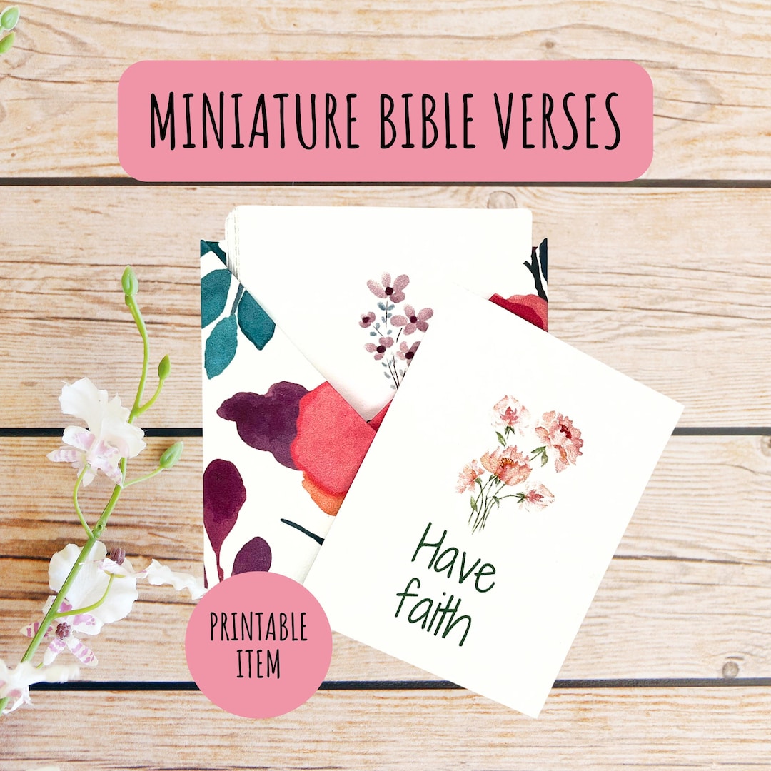 Mini Prayer Cards, Printable Bible Scripture Note, Encouragement Bible ...