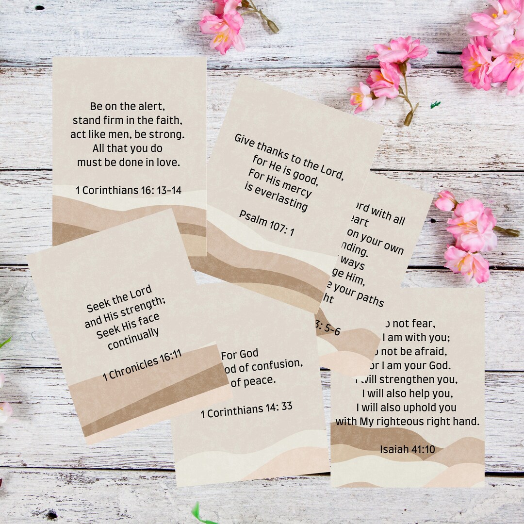 Printable Prayer Cards Bible Scripture Cards Digital Download Bible