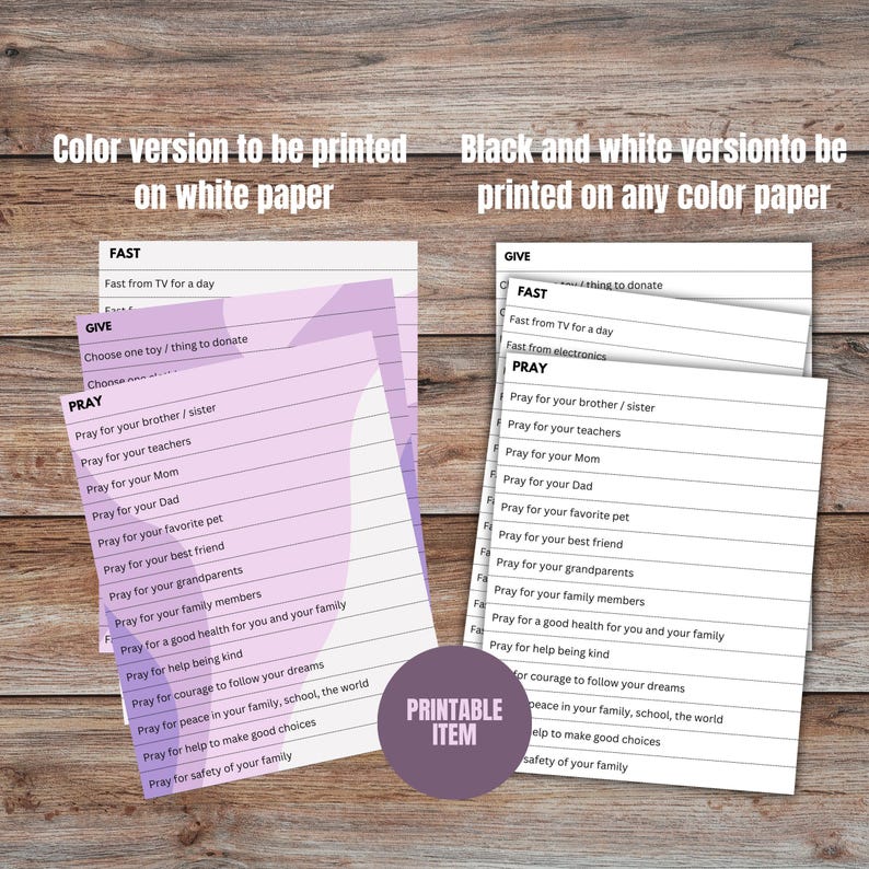 Lent for Kids Printable Ash Wednesday Activity Lenten Journey to the ...