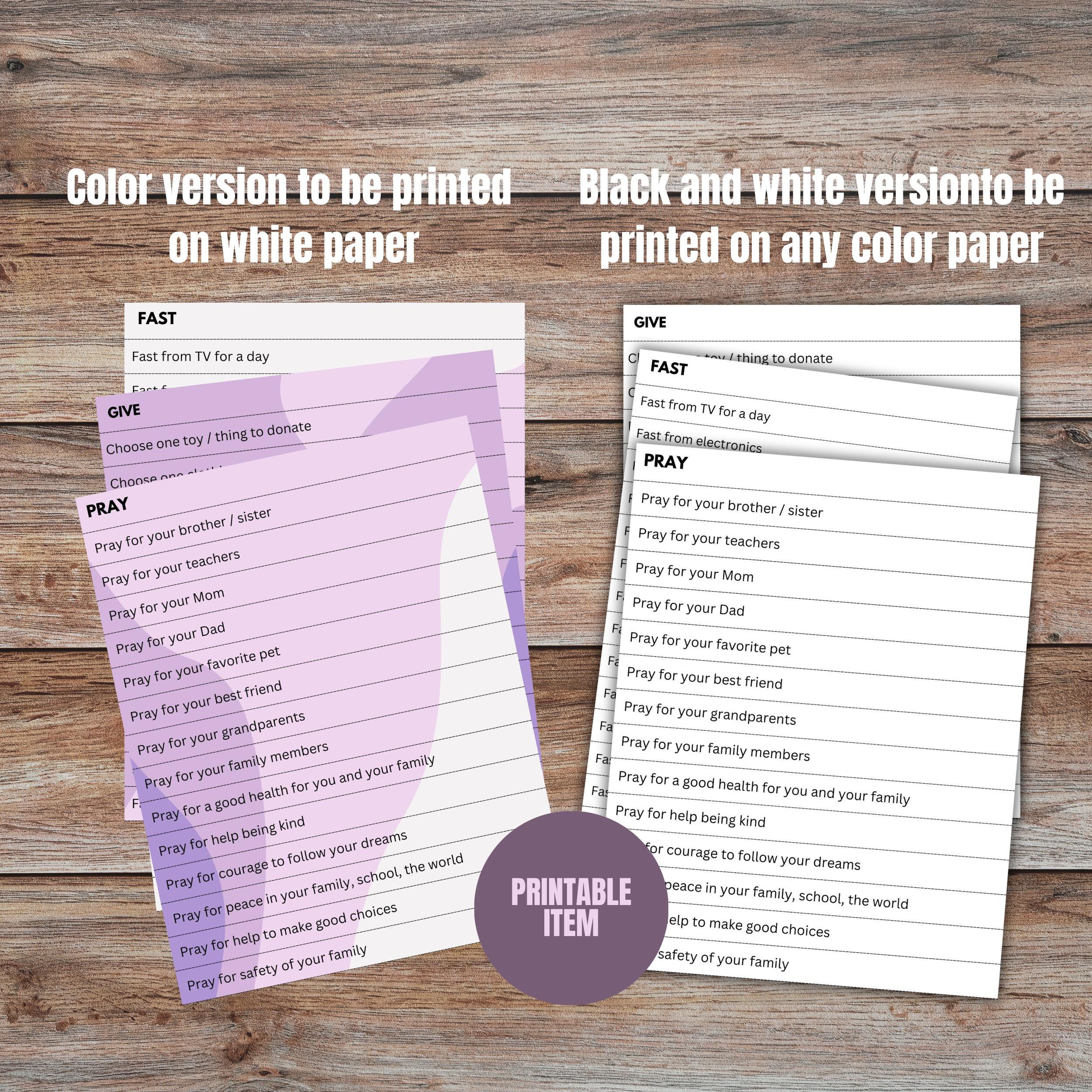 Lent for Kids Printable Ash Wednesday Activity Lenten Journey to the ...