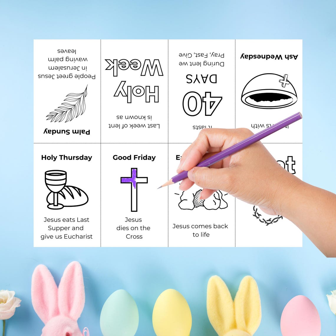 Lent for Kids Printable Ash Wednesday Activity Lenten Journey to the ...