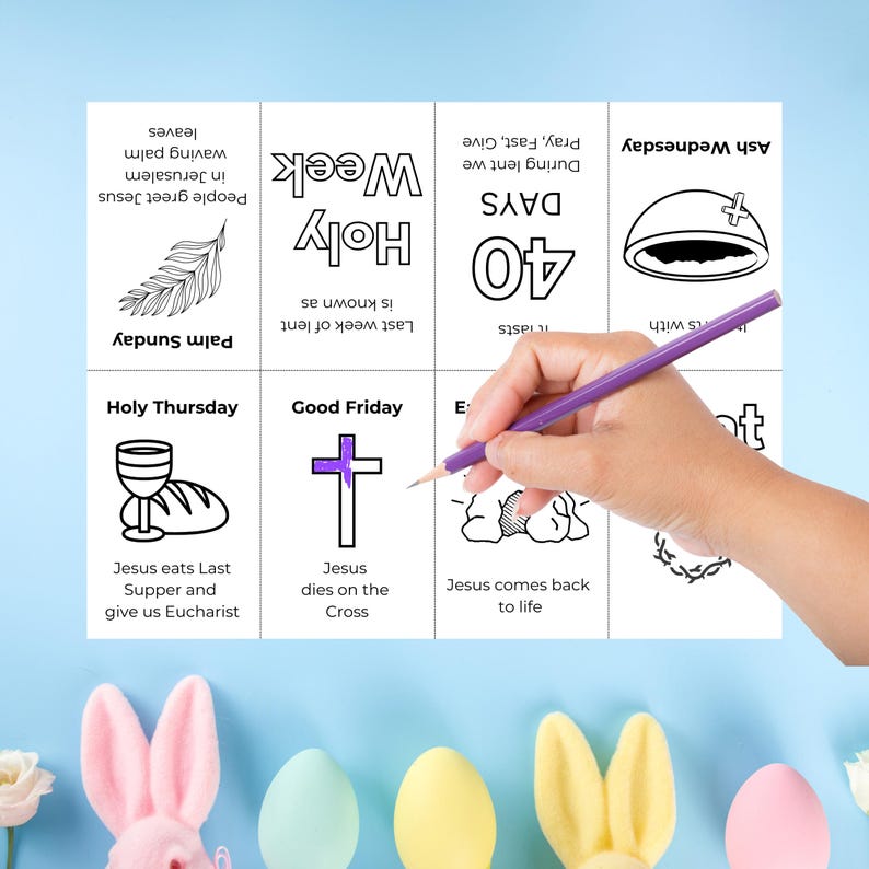 Lent for Kids Printable Ash Wednesday Activity Lenten Journey to the ...