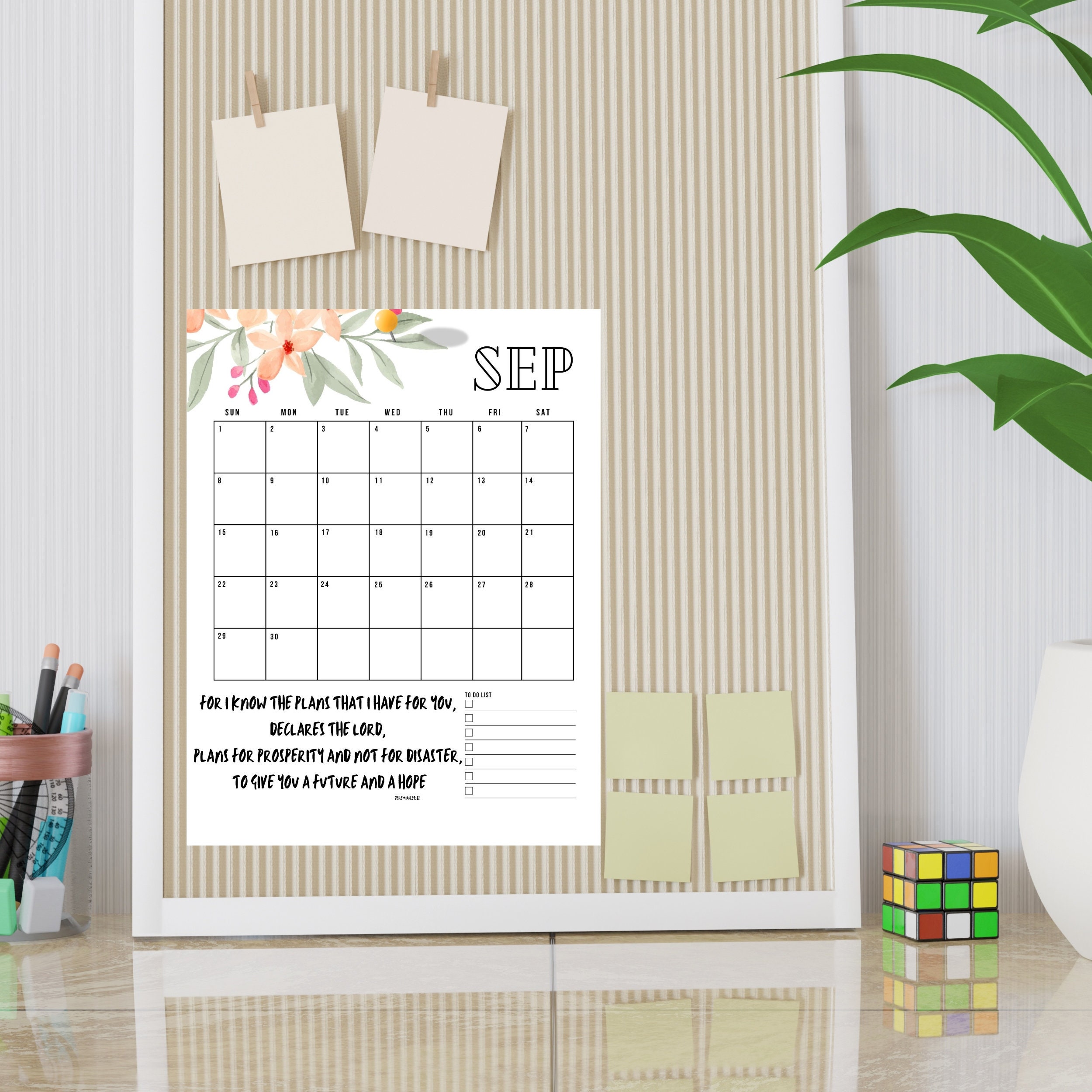 Printable Christian Calendar 2024, Bible Verse Monthly Planner ...