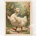Silly Goose Wall Art Cute Goose Poster, Whimsical Goose Chasing ...