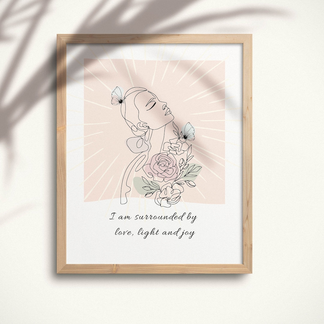 Love Affirmation Poster PRINTABLE, Affirmation Wall Art, Love ...