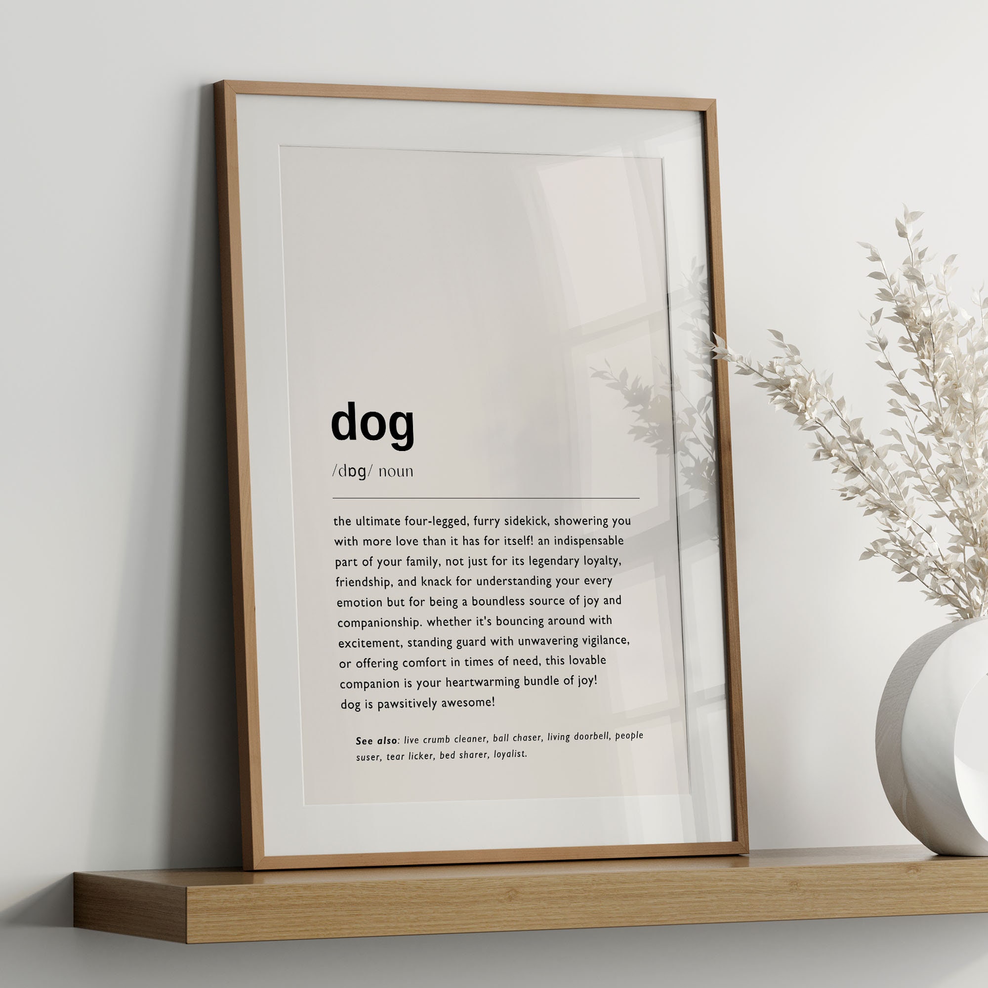 Dog Definition Print, Dog Mum, Definition Print, Quote Poster, Dog Wall ...