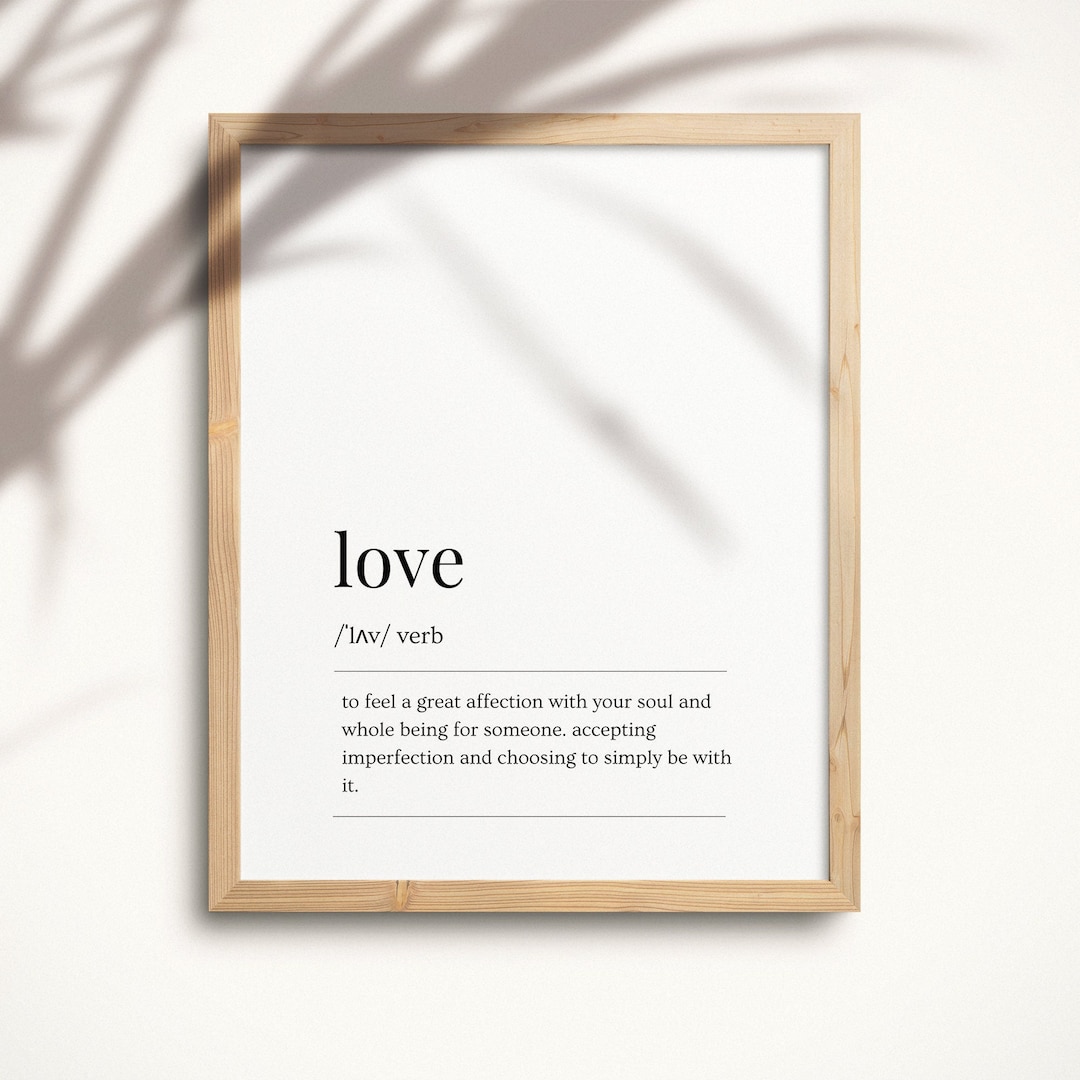 Love Dictionary Definition Printable, Definition Wall Art Print, Gift ...