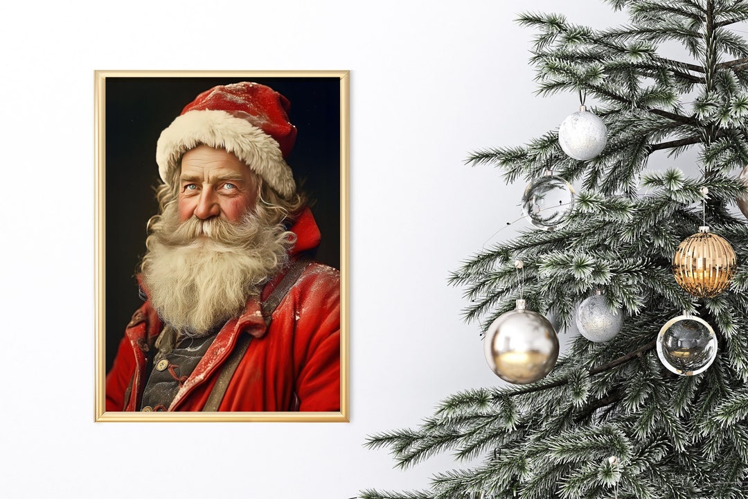 Santa Claus Portrait PRINTABLE Santa Claus Wall Art INSTANT DOWNLOAD ...