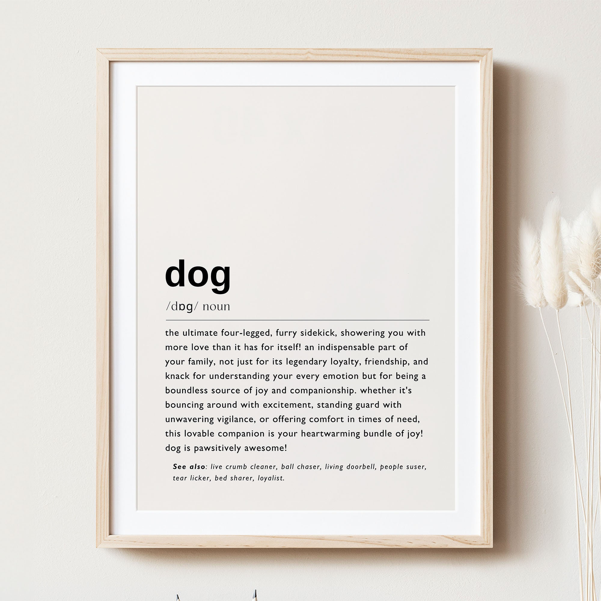 Dog Definition Print, Dog Mum, Definition Print, Quote Poster, Dog Wall ...