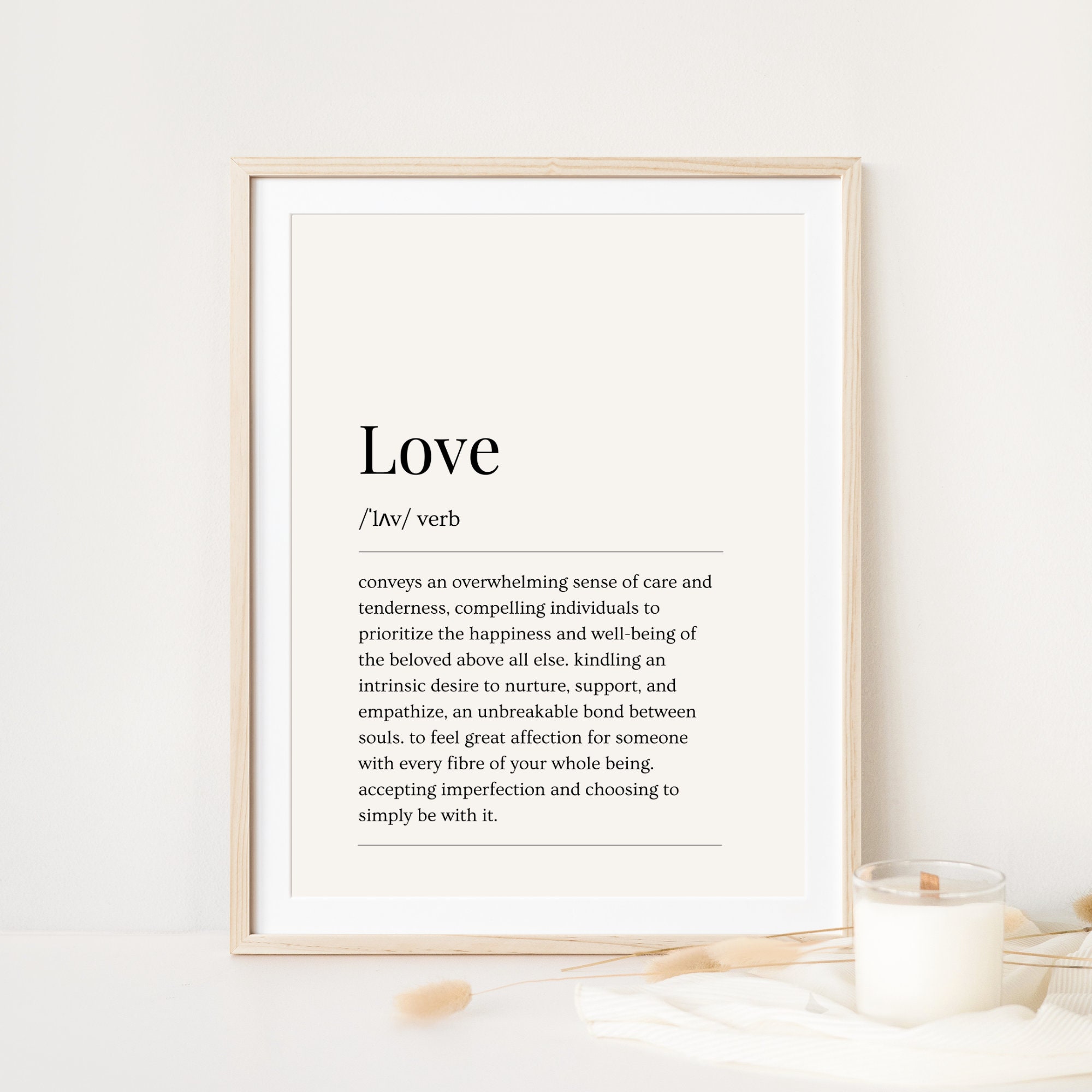 Love Dictionary Definition Printable, Definition Wall Art Print, Gift ...