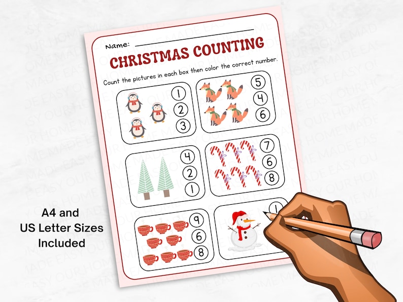 Christmas Activity Book - Preschool Pre-k Kindergarten Christmas ...