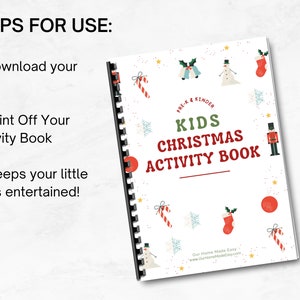 Christmas Activity Book - Preschool Pre-k Kindergarten Christmas ...